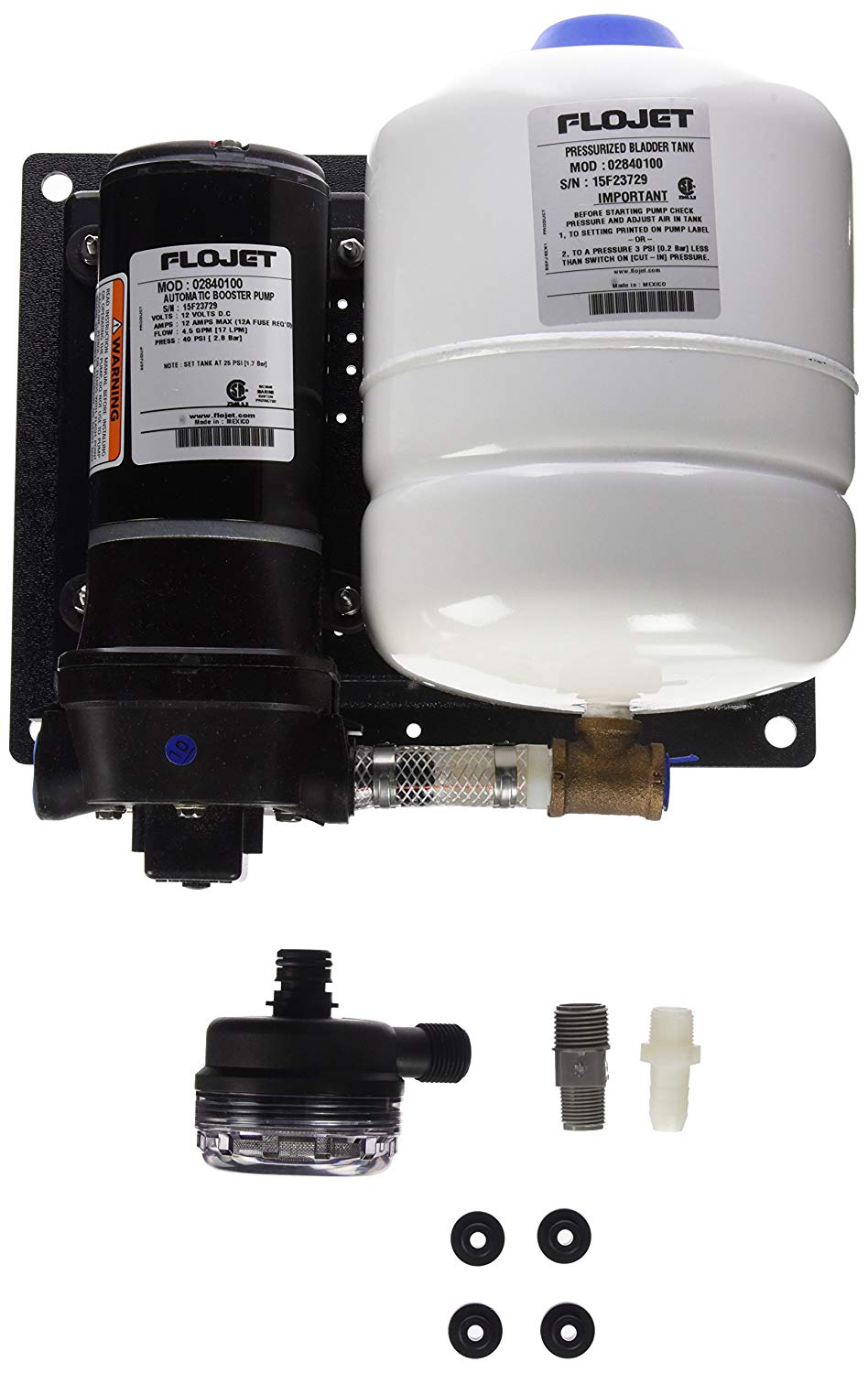 Bomba d'água 115VAC 4.5 GPM - Flojet - R4Nautic